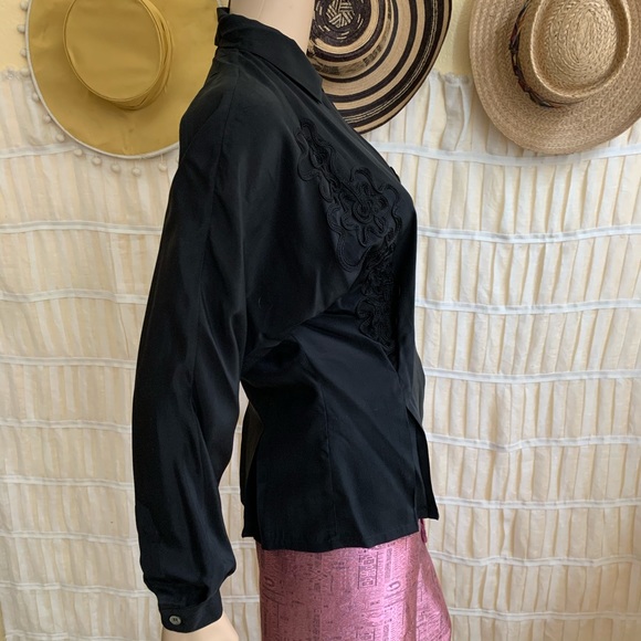 Vintage | Tops | Vintage 8s Stefano Studio Embellished Silk Blouse | Poshmark